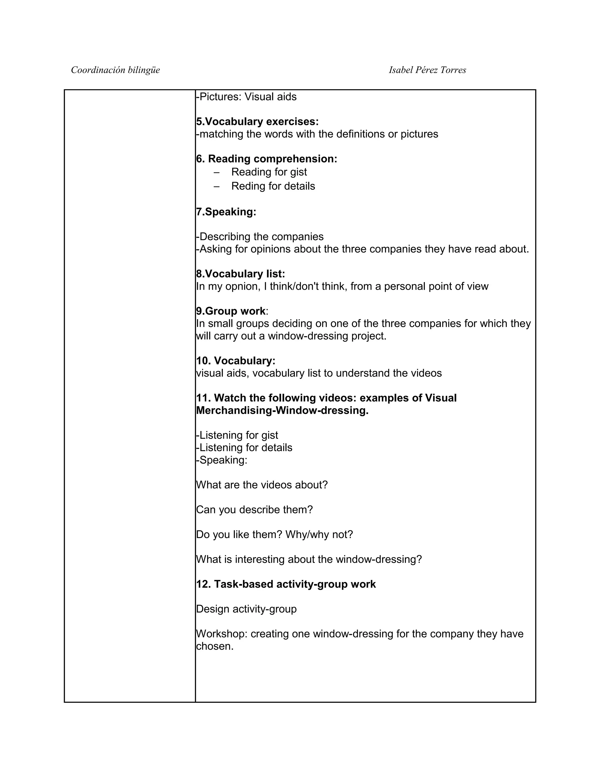 Clil didactic unit | DOC