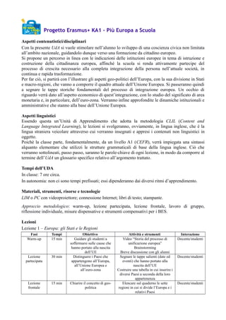 Erasmus+KA1 Piùeuropaascuola_CLIL_G-CACIOPPO | PDF