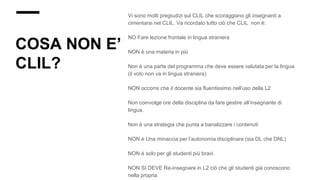 Clil istruzioni per l’uso | PPT