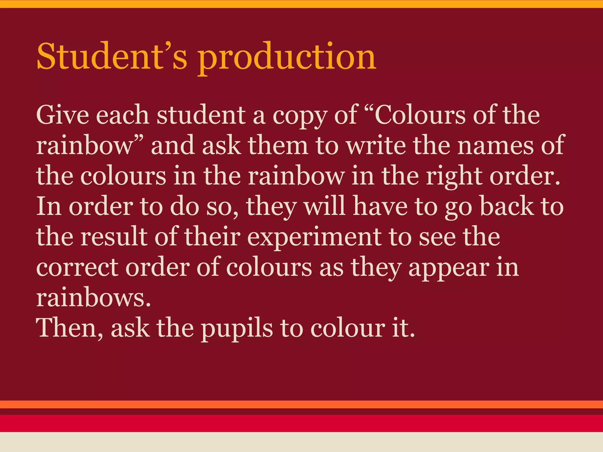 Clil lesson plan: Rainbows | PDF