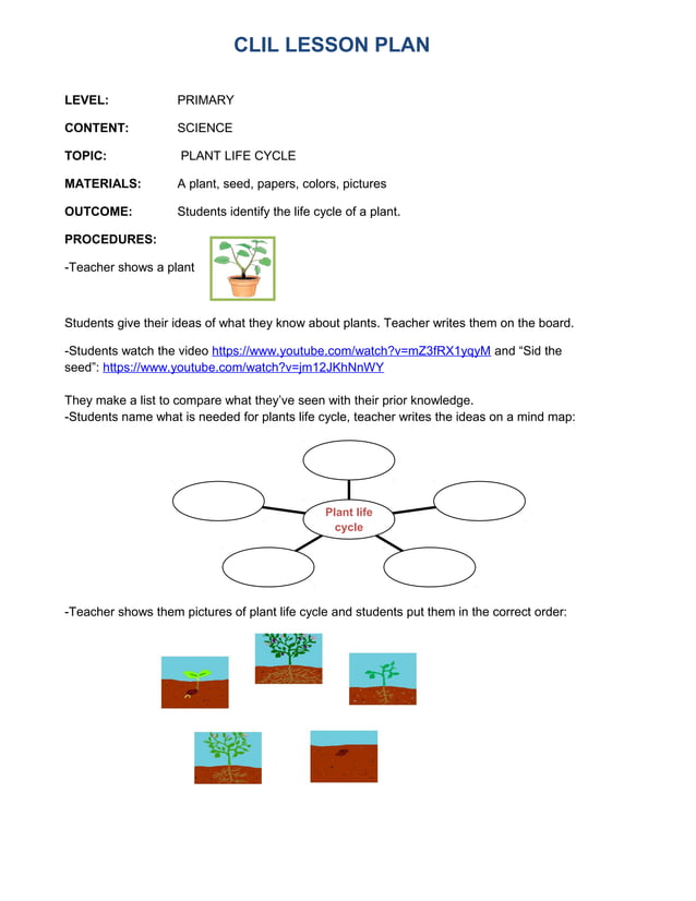 CLIL lesson plan | DOC | Biological Sciences | Science