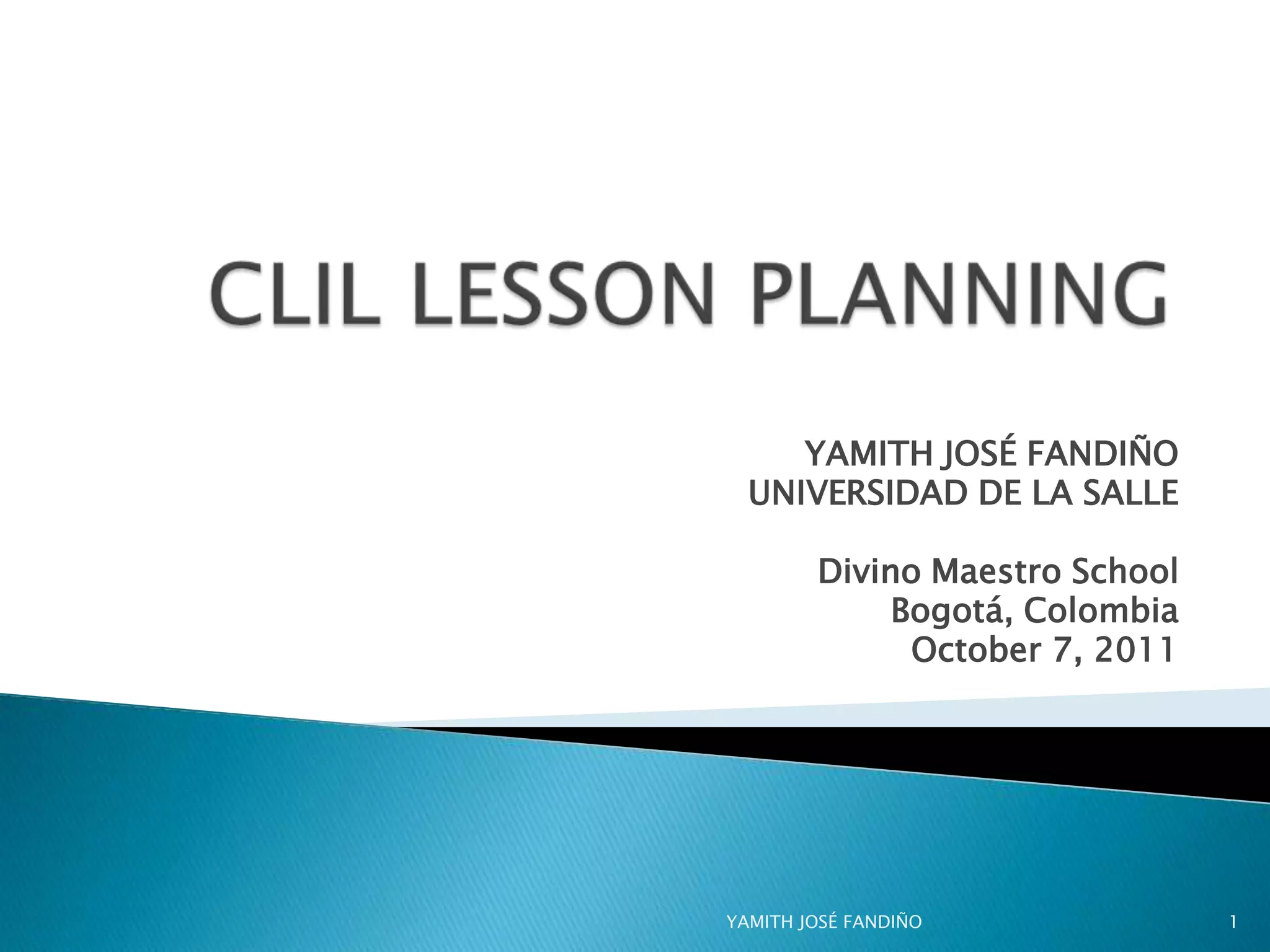 CLIL lesson planning | PPTX