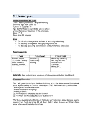 Clil lesson plan sample1 module | PDF