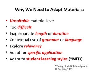 Creating Dynamic Clil EFL Materials presentation | PPT