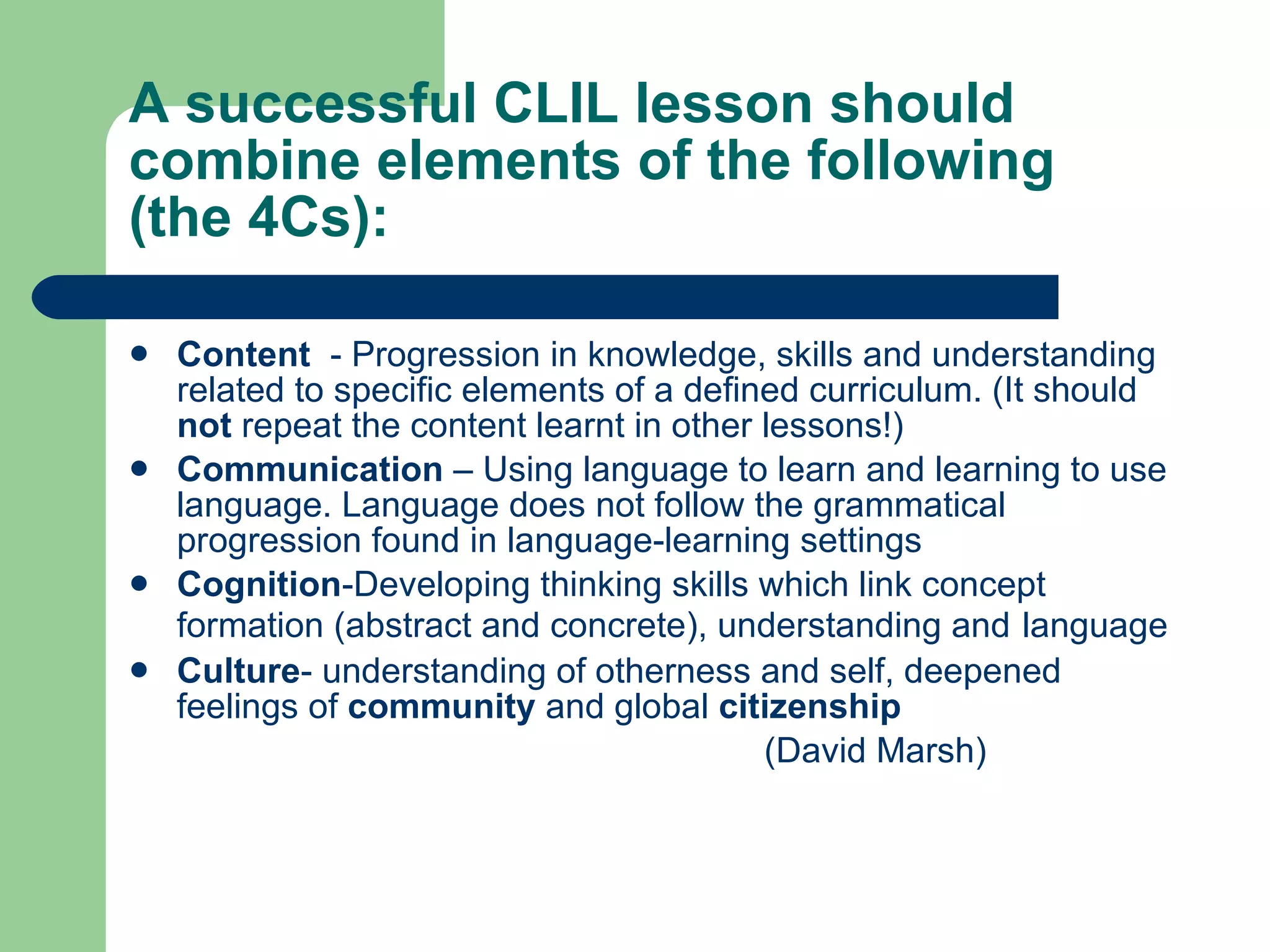 Clil presentation | PPT