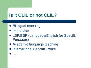 Clil presentation | PPT