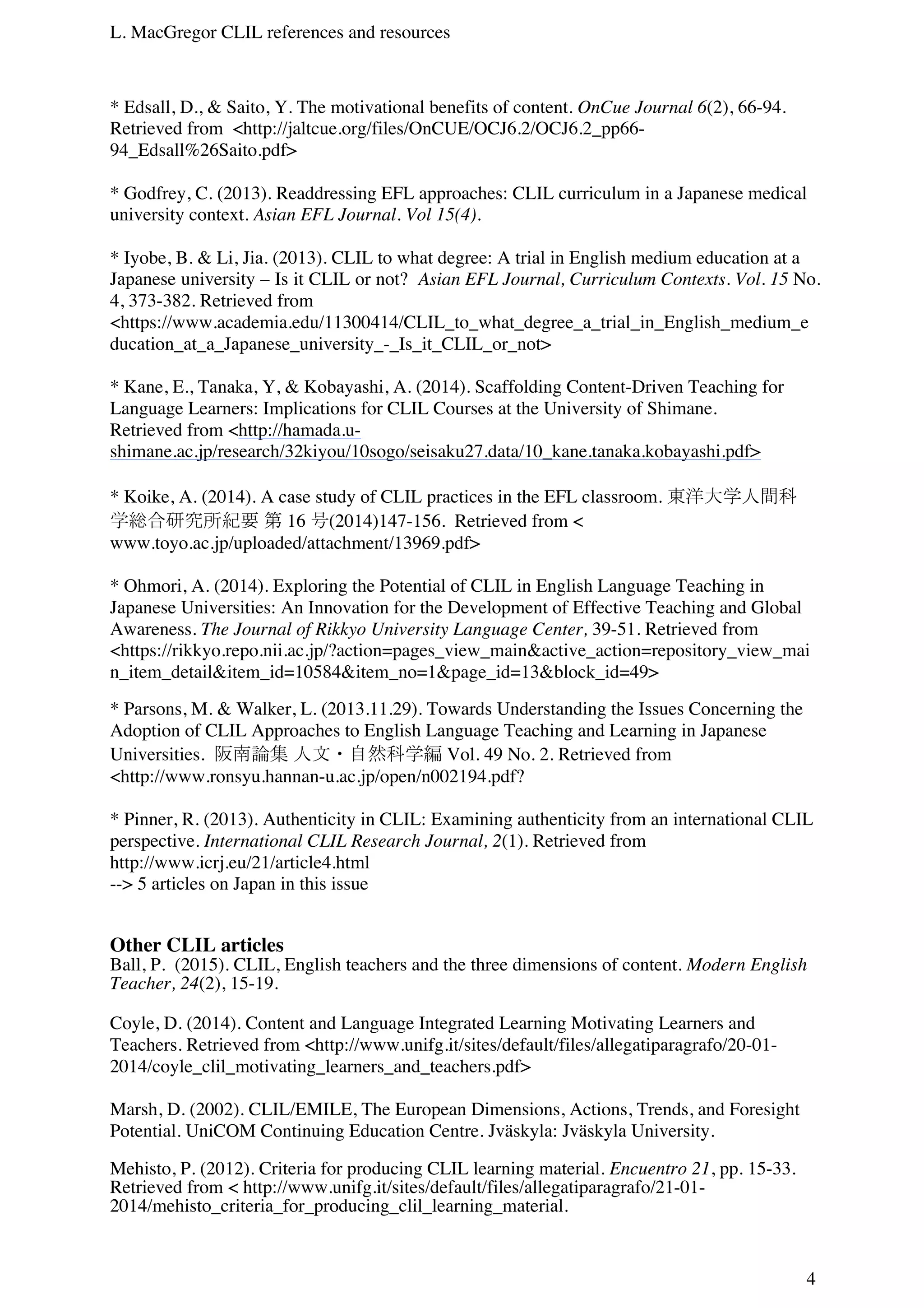 CLILresources macgregor | PDF