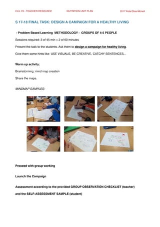 Nutrition unit - CLIL | PDF