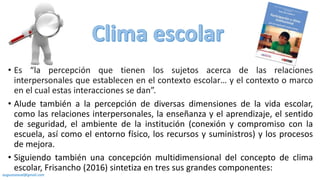 CLIMA ESCOLAR | PPTX