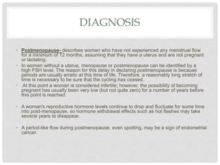 Climacteric changes in males and females | PPTX