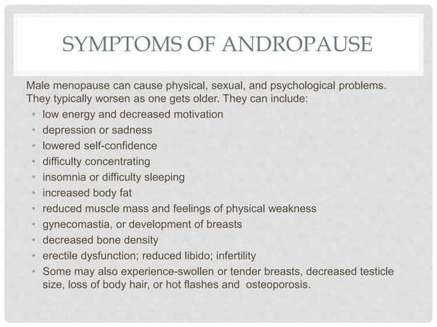 Climacteric changes in males and females | PPTX