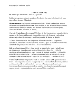 Clima de angola | DOCX