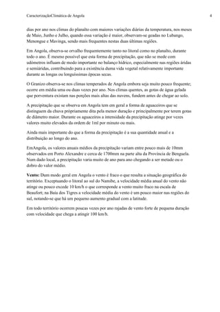 Clima de angola | DOCX