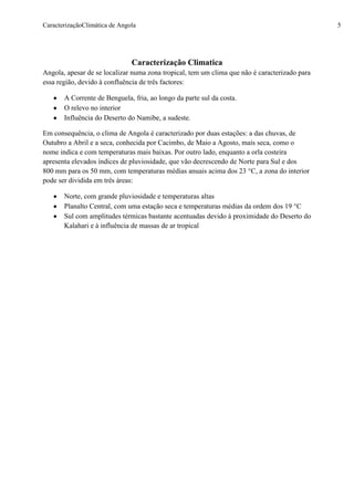 Clima de angola | DOCX