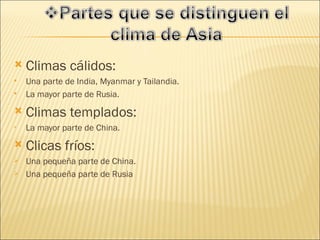 Clima de asia pedro | PPT