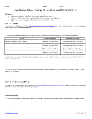 Climage change glaciers_greenhouseeffect_activity | DOCX