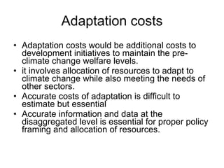 Climate Change and Adaptation: Where do we go from here? | PPT