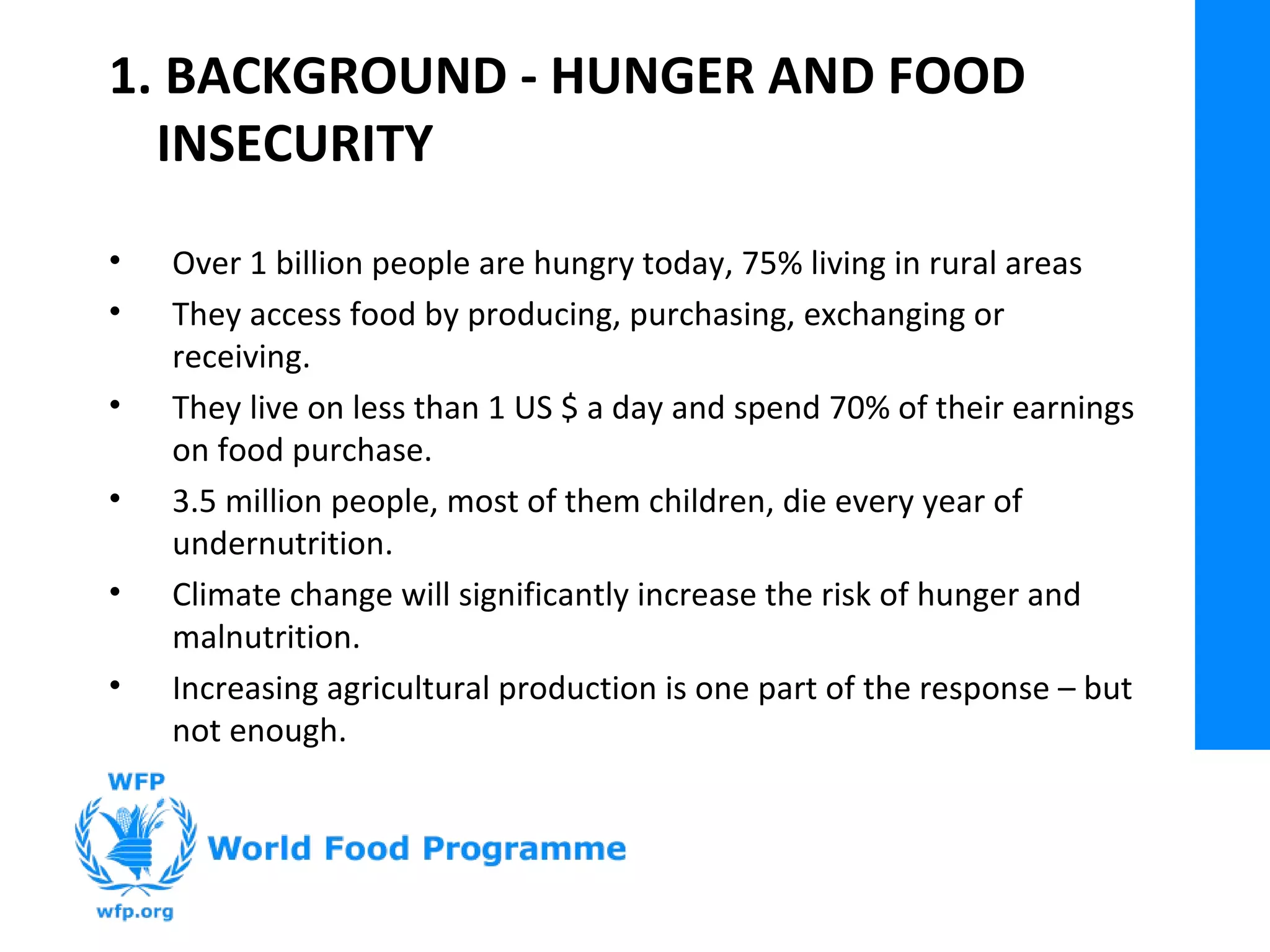 Climate Change, Disaster Risk and Hunger: Linking Availability, Access ...