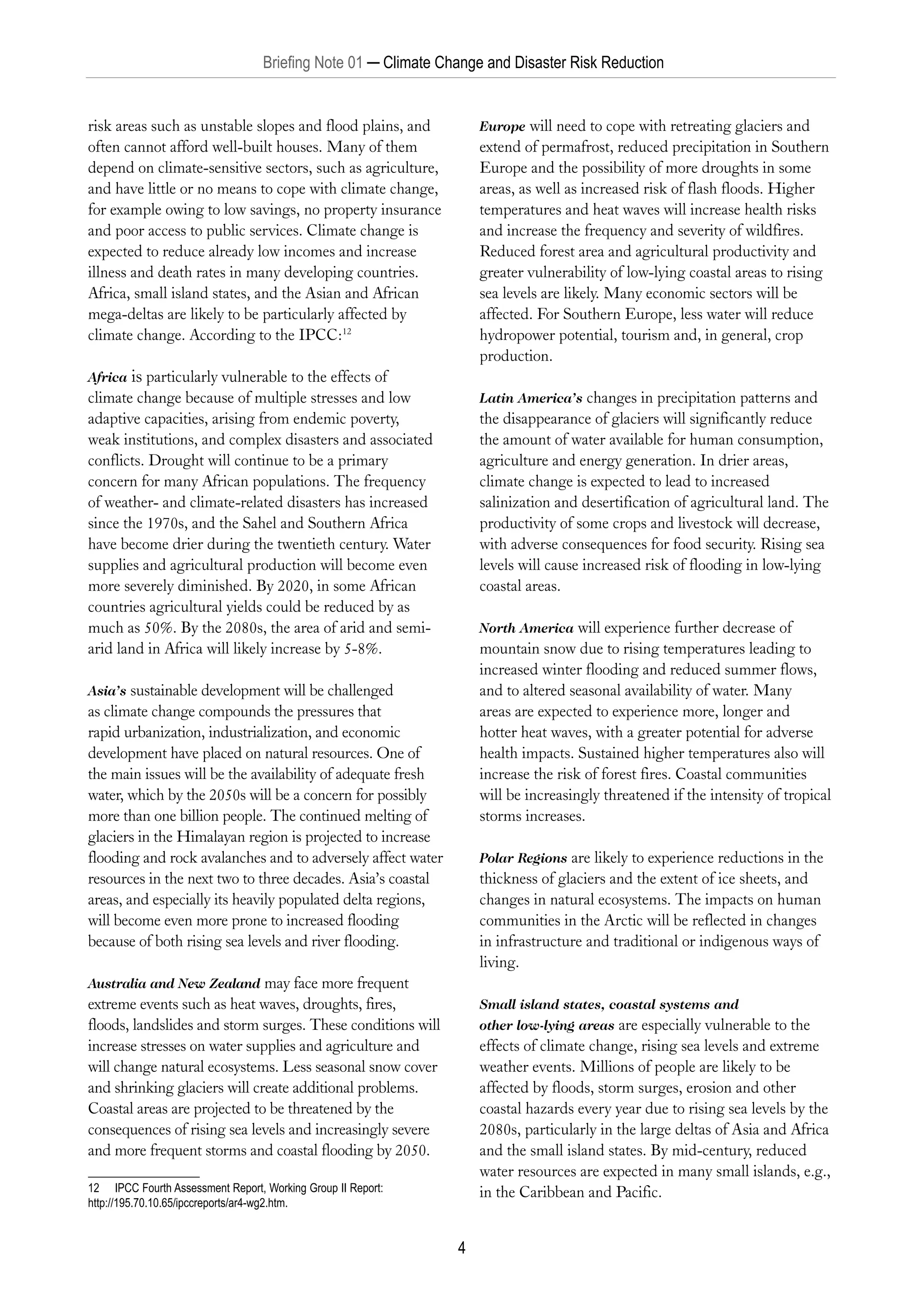 Climate-Change and disaster risk reduction | PDF
