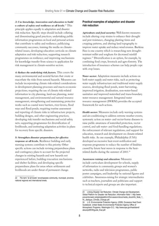 Climate-Change and disaster risk reduction | PDF | Geography | Science