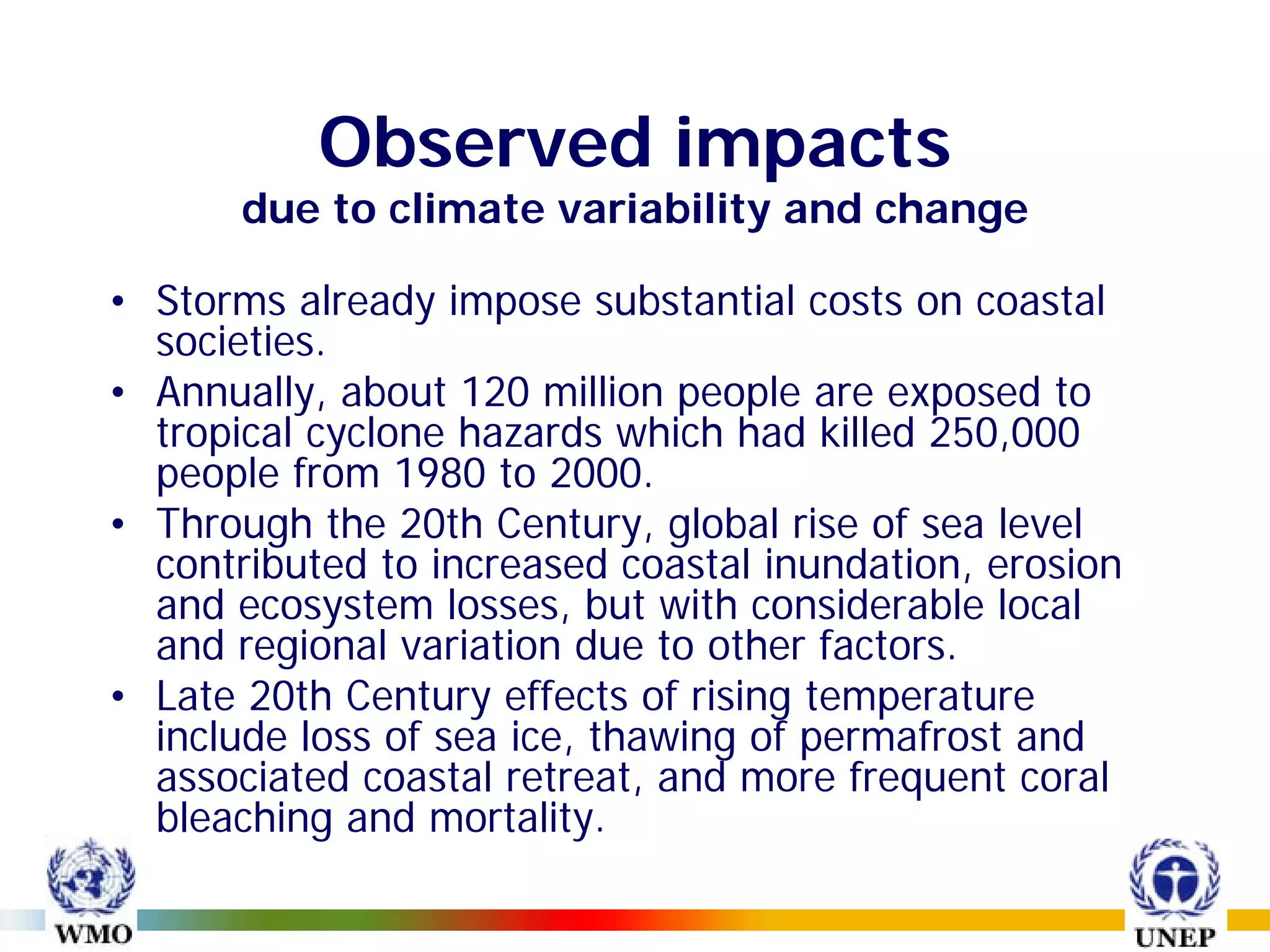 Climate changes impact on coastal regions | PDF
