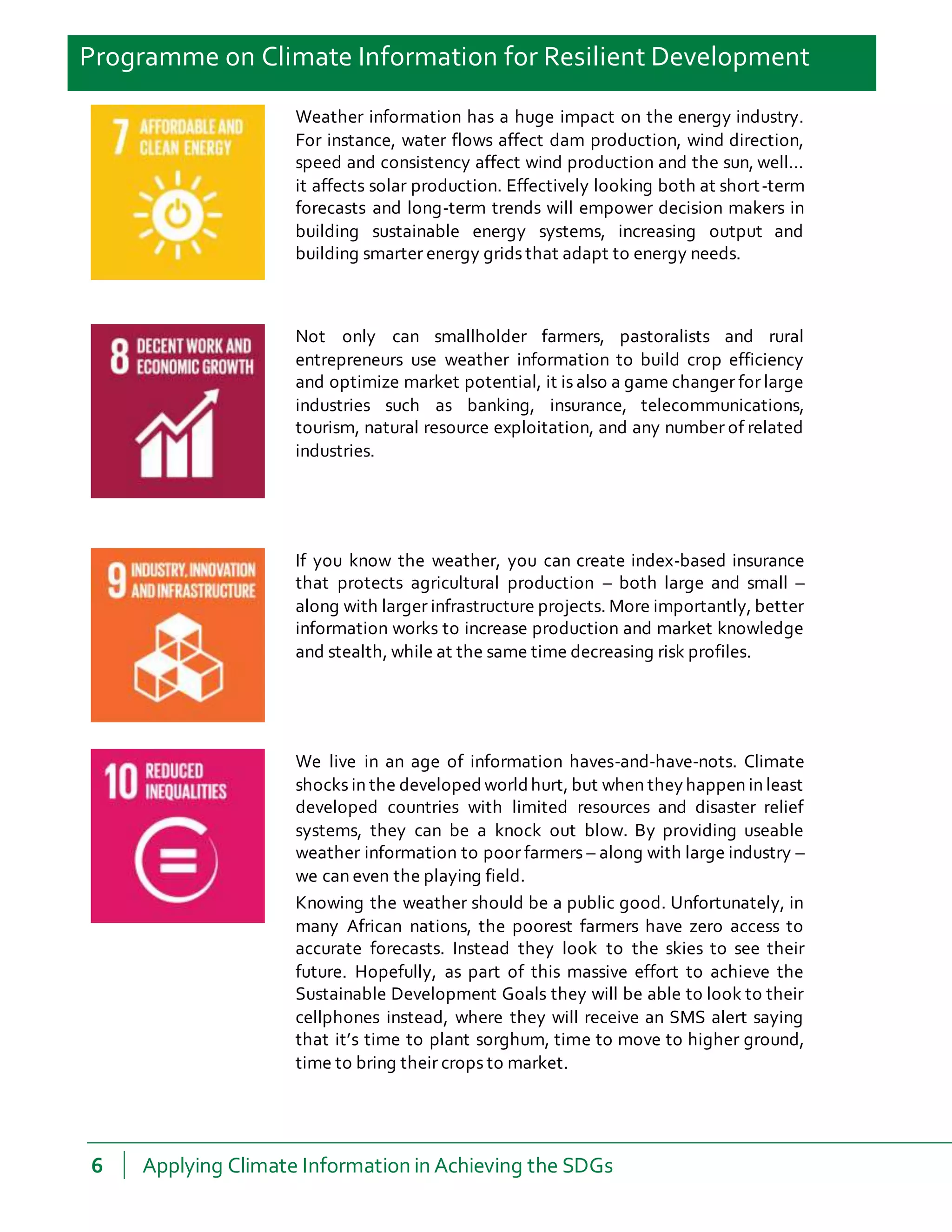 Applying Climate Information to Achieve the Sustainable Development Goals | DOCX
