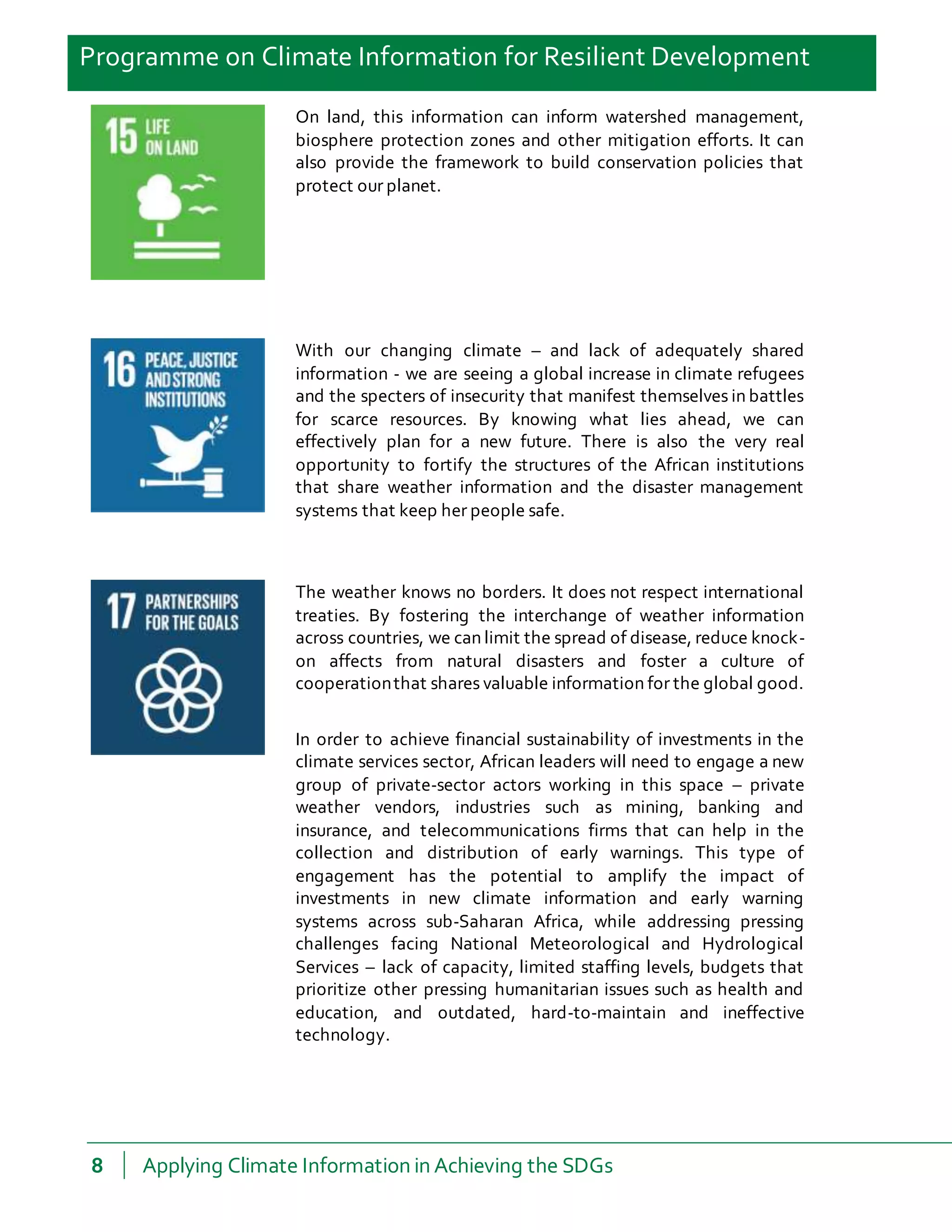 Applying Climate Information to Achieve the Sustainable Development Goals | DOCX