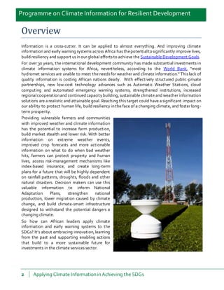 Applying Climate Information to Achieve the Sustainable Development ...