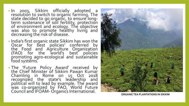 CLIMATE AND AGRICULTURE OF SIKKIM.pptx | Agriculture | Industries