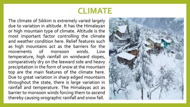 CLIMATE AND AGRICULTURE OF SIKKIM.pptx | Agriculture | Industries