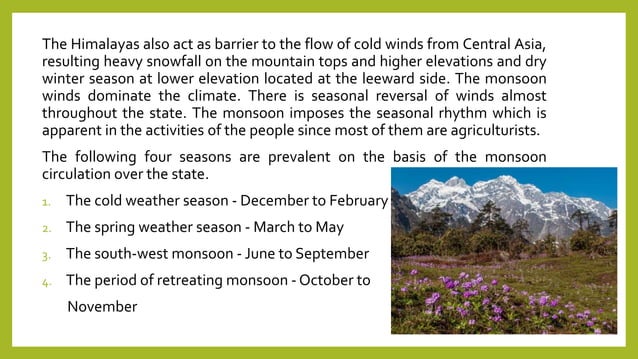 CLIMATE AND AGRICULTURE OF SIKKIM.pptx | Agriculture | Industries