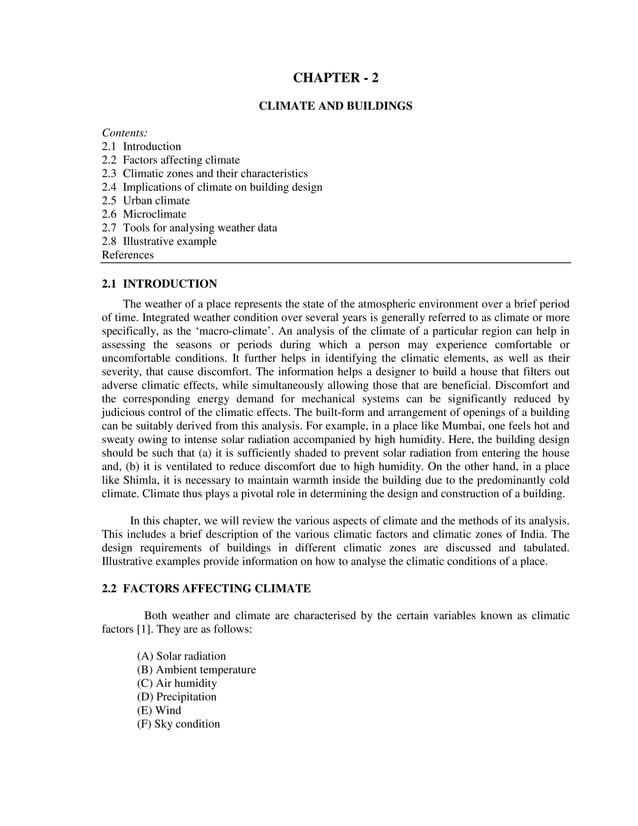 Climate and buildings | PDF