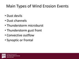 Climate and weather patterns associated with wind erosion | PPTX