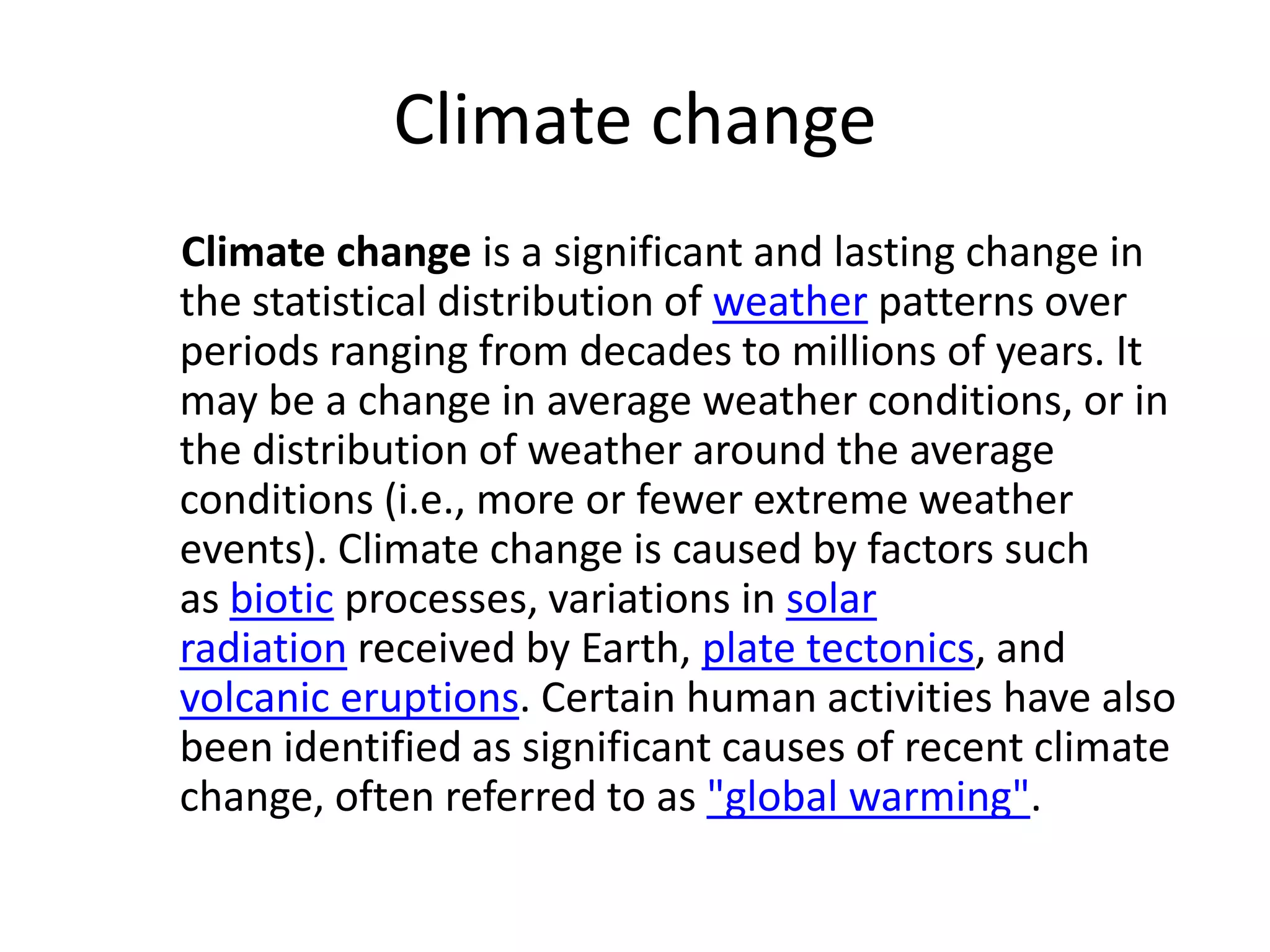 Climate change | PPT