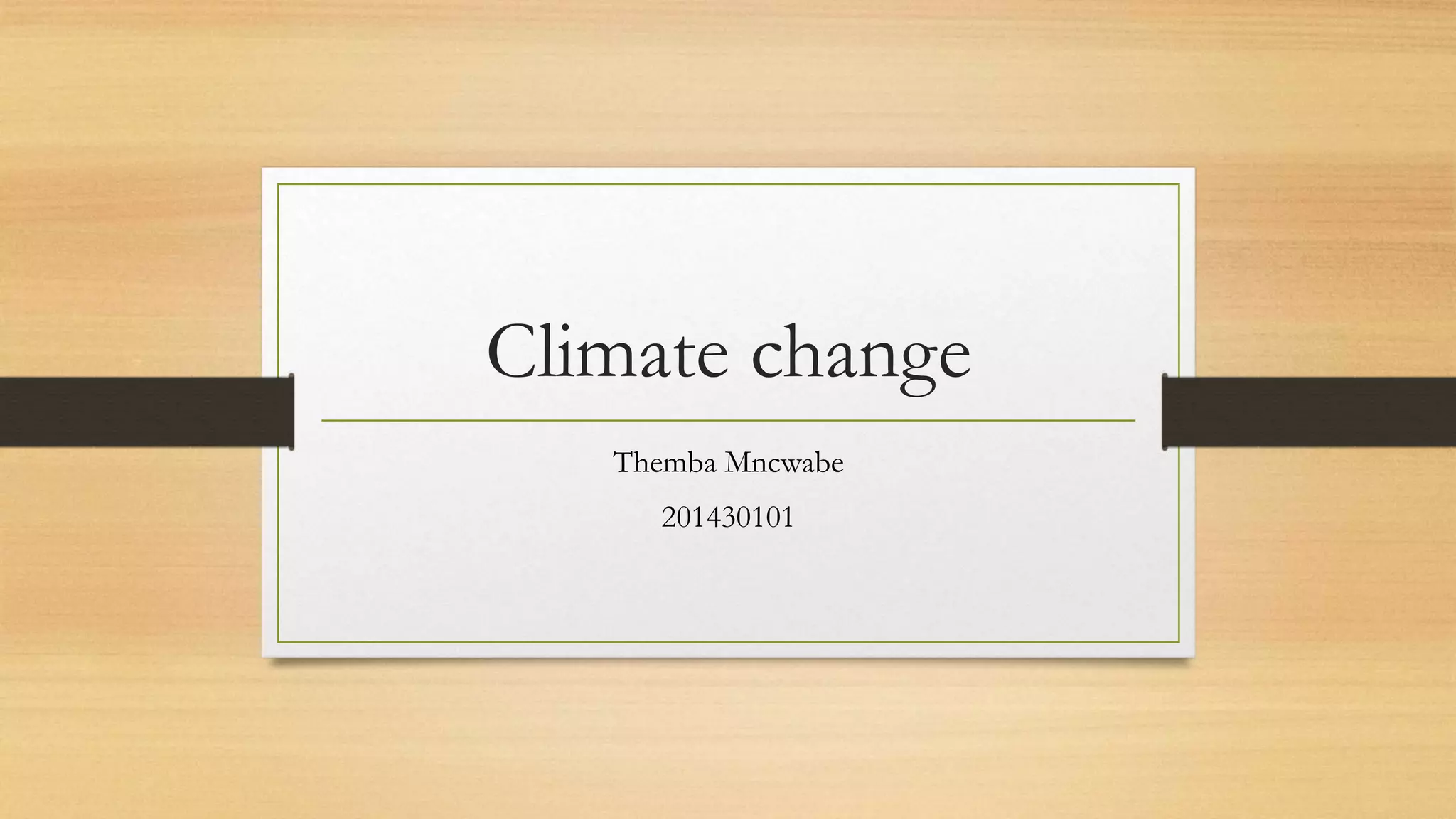 Climate change | PPT