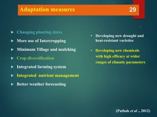 Climate change and Agriculture: Impact Aadaptation and Mitigation | PPTX