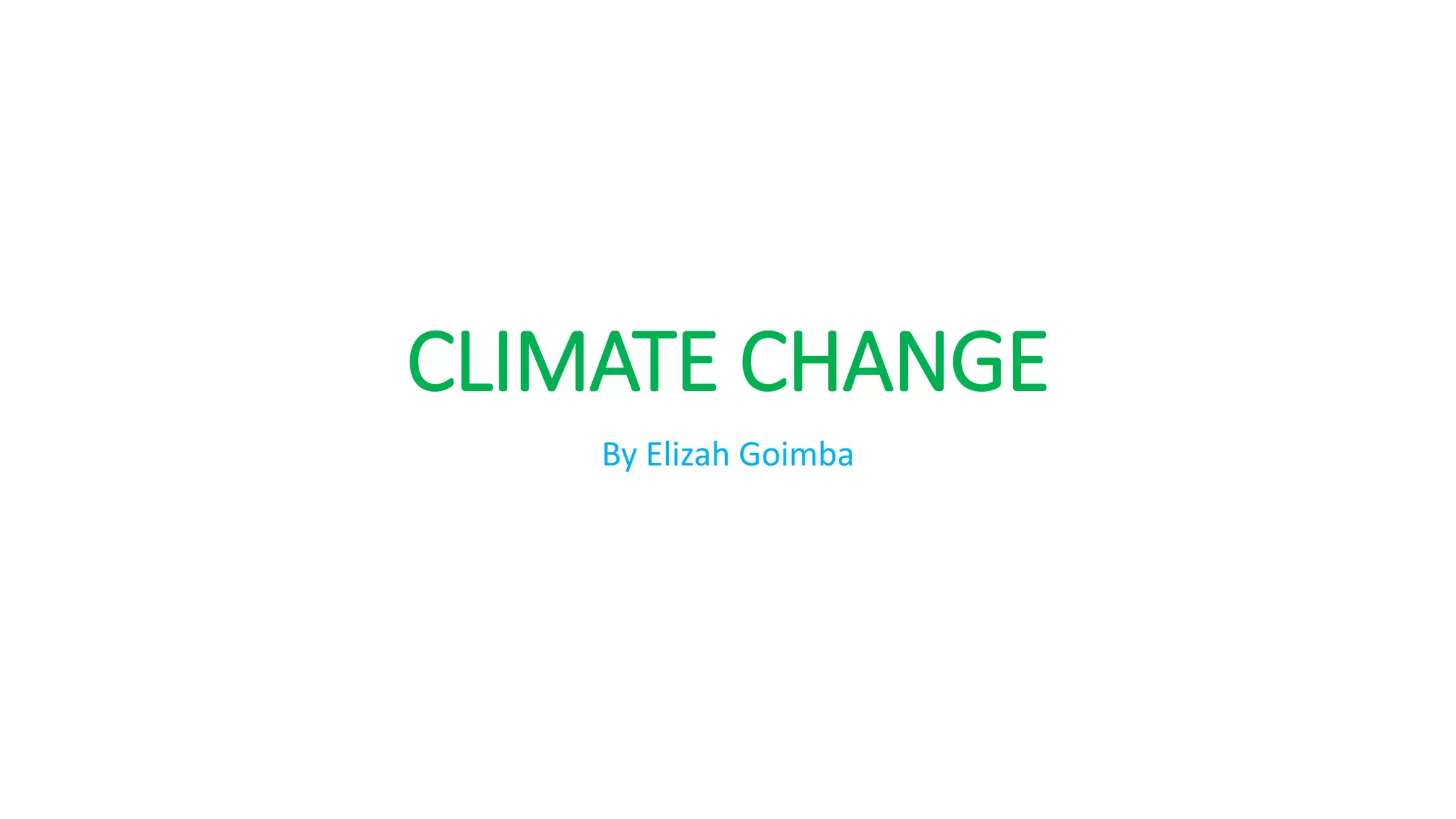 Climate change | PPT