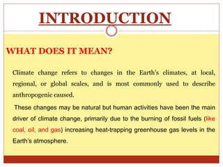 climate change - presentation ( ppt ) | PPT