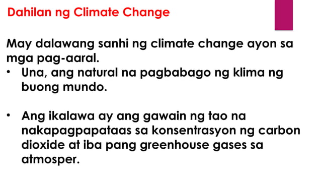 Climate Change.ARALING PANLIPUNAN 10pptx | PPTX