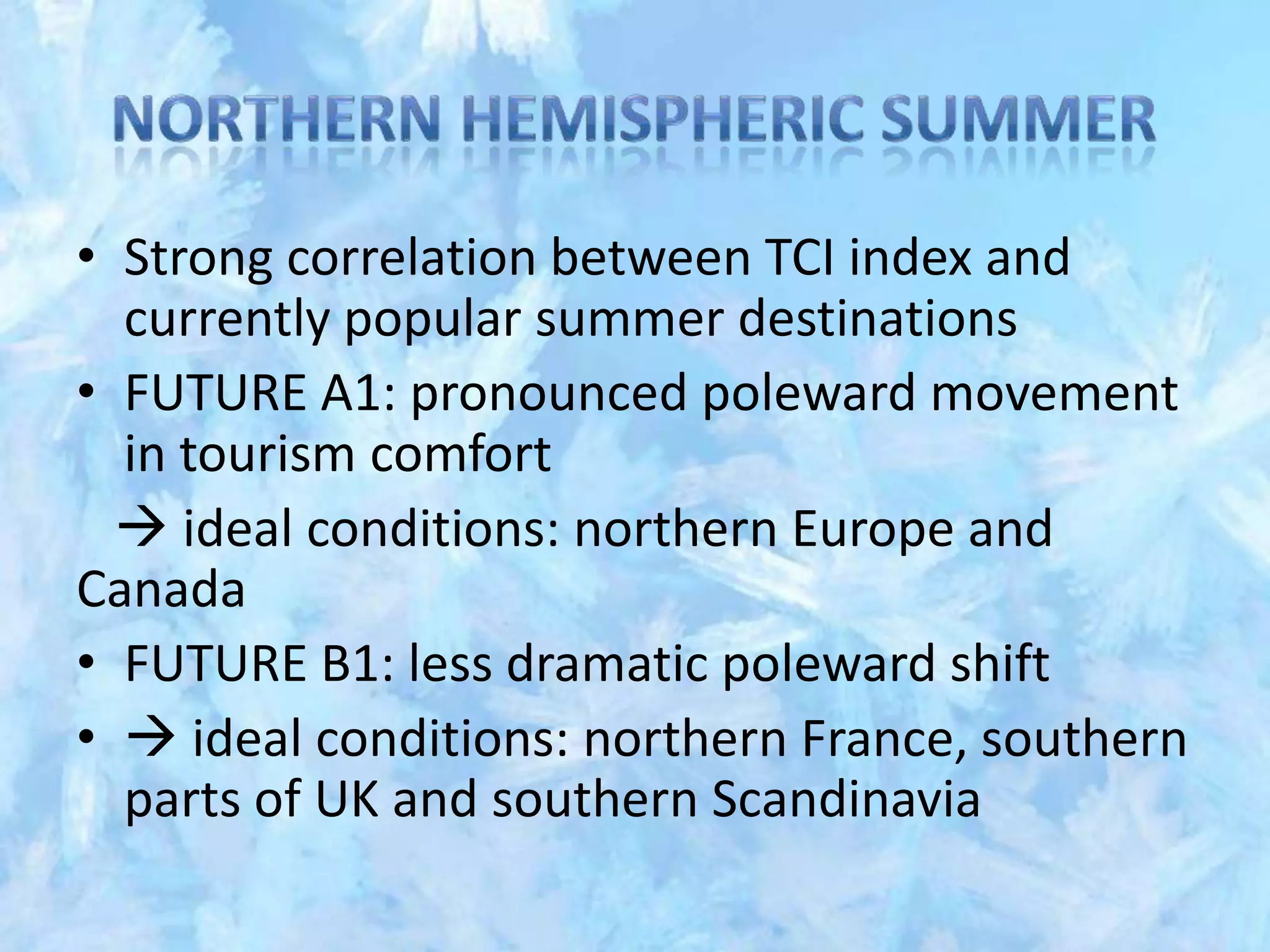 Climate change implications on Tourism flows and seasonality | PPTX