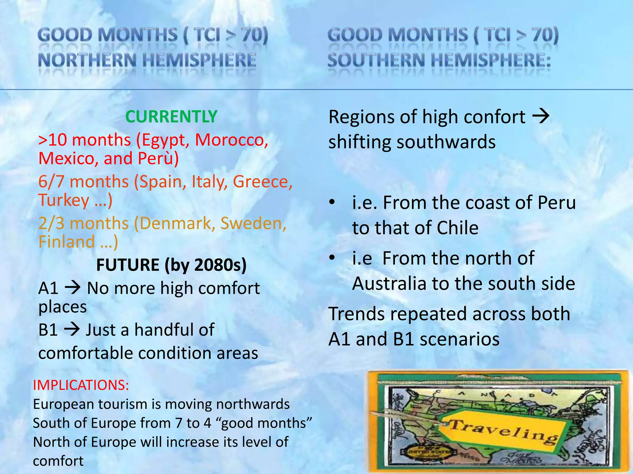 Climate change implications on Tourism flows and seasonality | PPTX