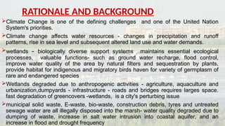 Climate change-Marshland presentation notes | PPTX