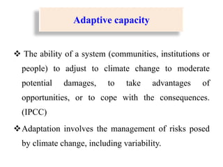 CLIMATE CHANGE ADAPTATION -VULNERABILITY ASSESMENT | PPTX