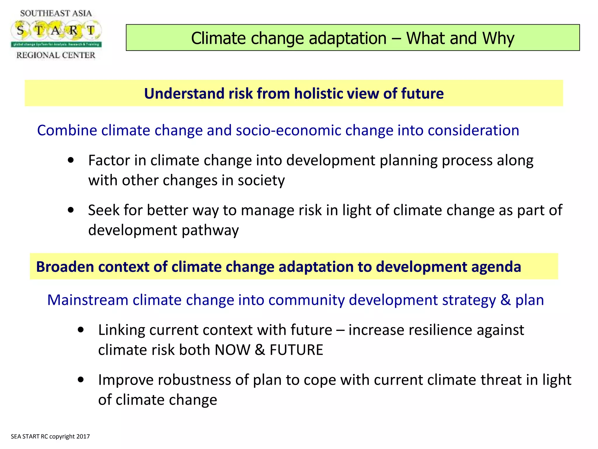 Climate Change Adaptation: Principle and Perspectives from Thailand ...