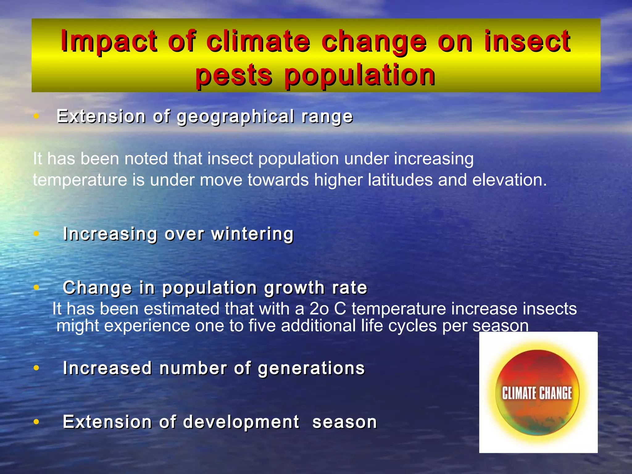 Climate change and crop pest scenario | PPT