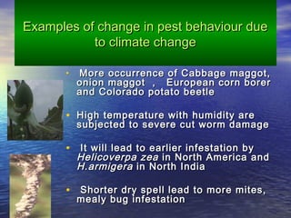 Climate change and crop pest scenario | PPT