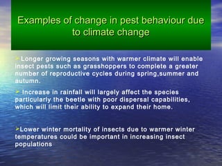Climate change and crop pest scenario | PPT