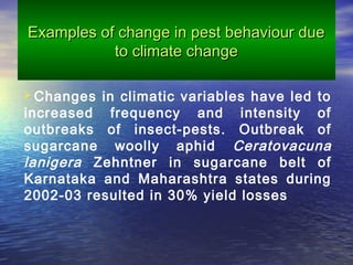 Climate change and crop pest scenario | PPT