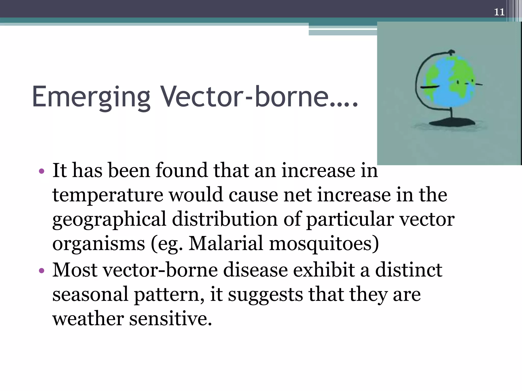 Climate change and emerging infectious and vector diseases | PPTX