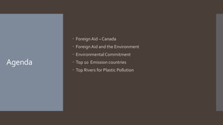 Climate Change and Foreign Aid - Canada's Role | PPT
